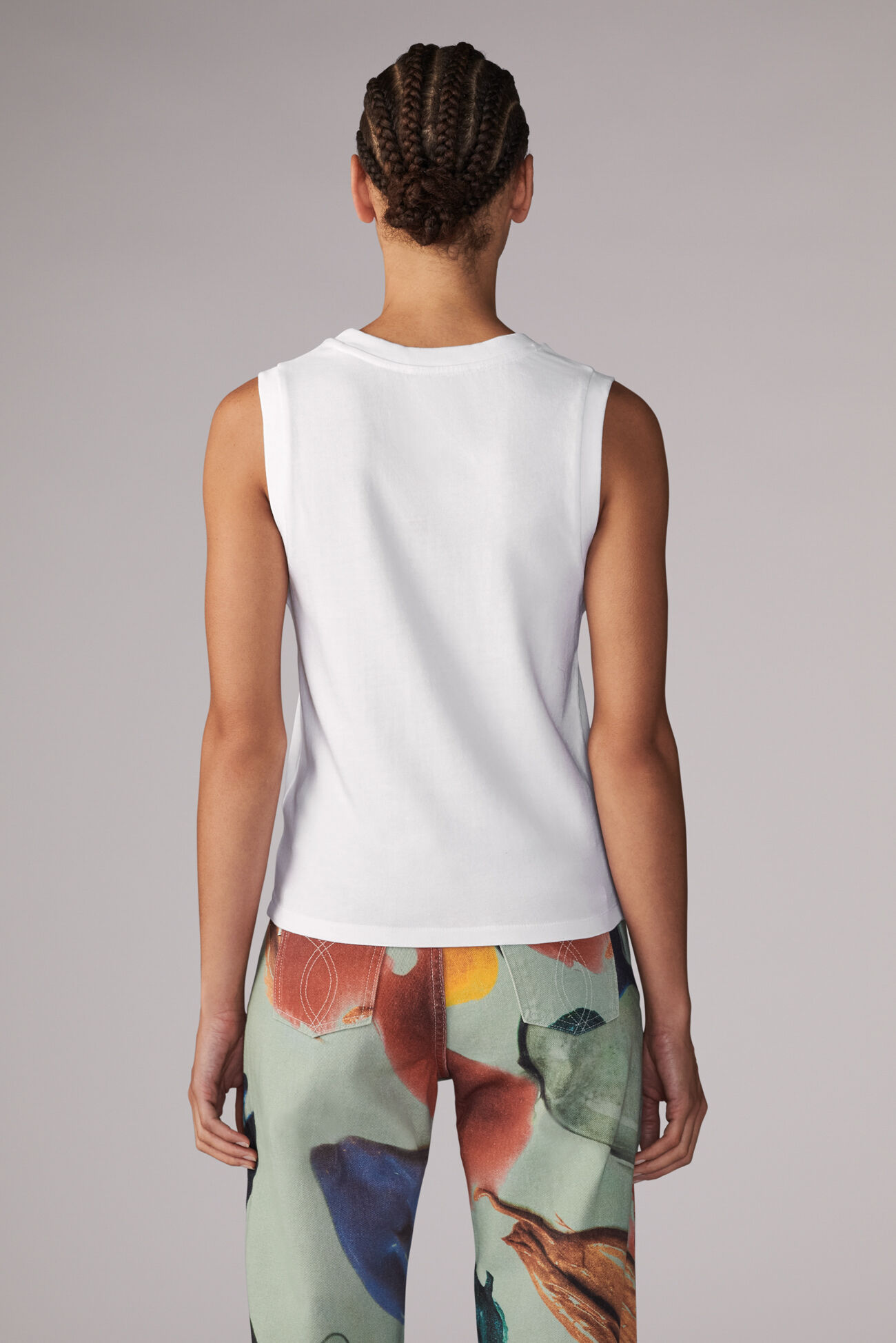 Fiorucci Official Online Store | Graphic Paint Vest Top White | Fiorucci