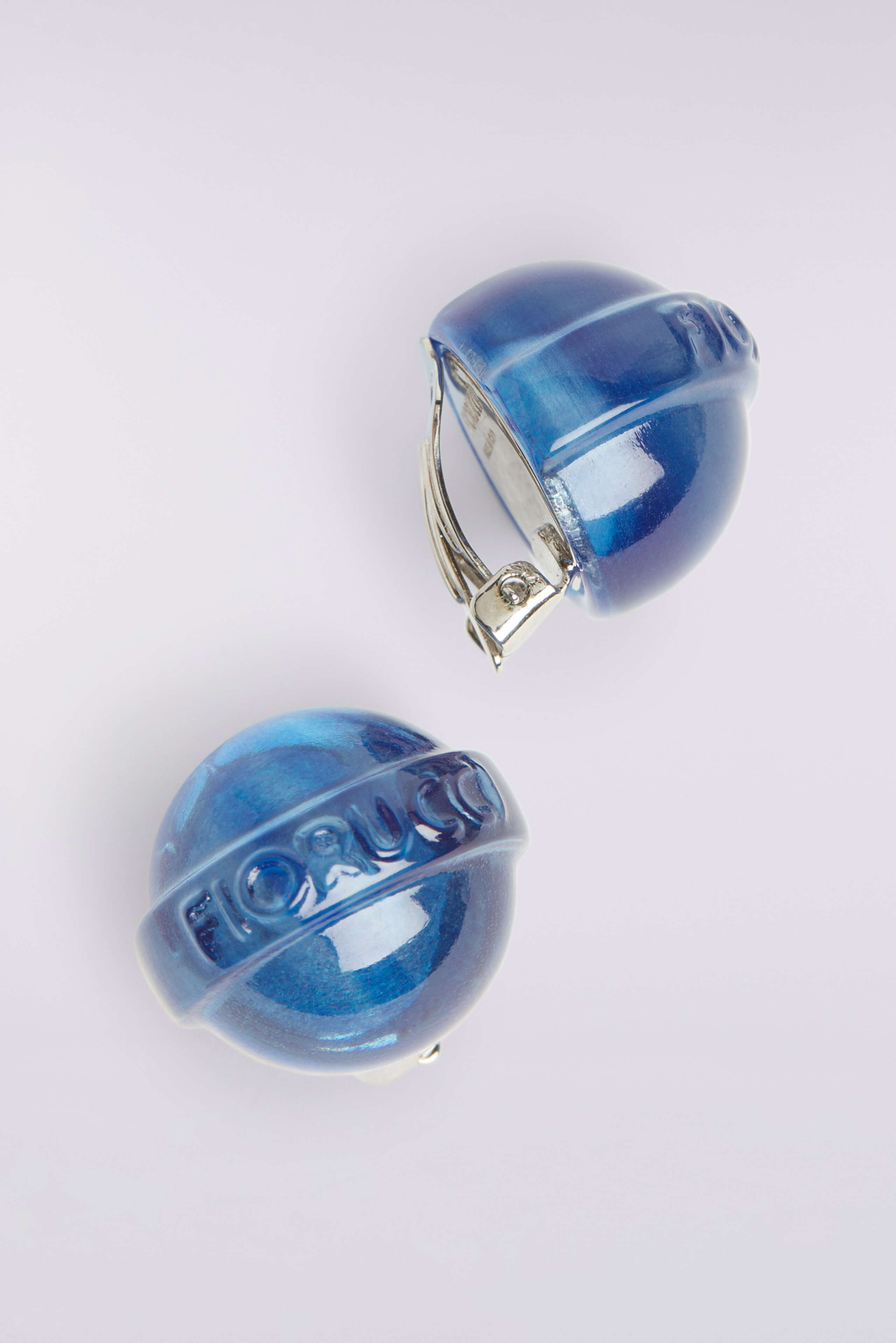 Fiorucci Official Online Store | Mini Lollipop Earrings Blue | Fiorucci