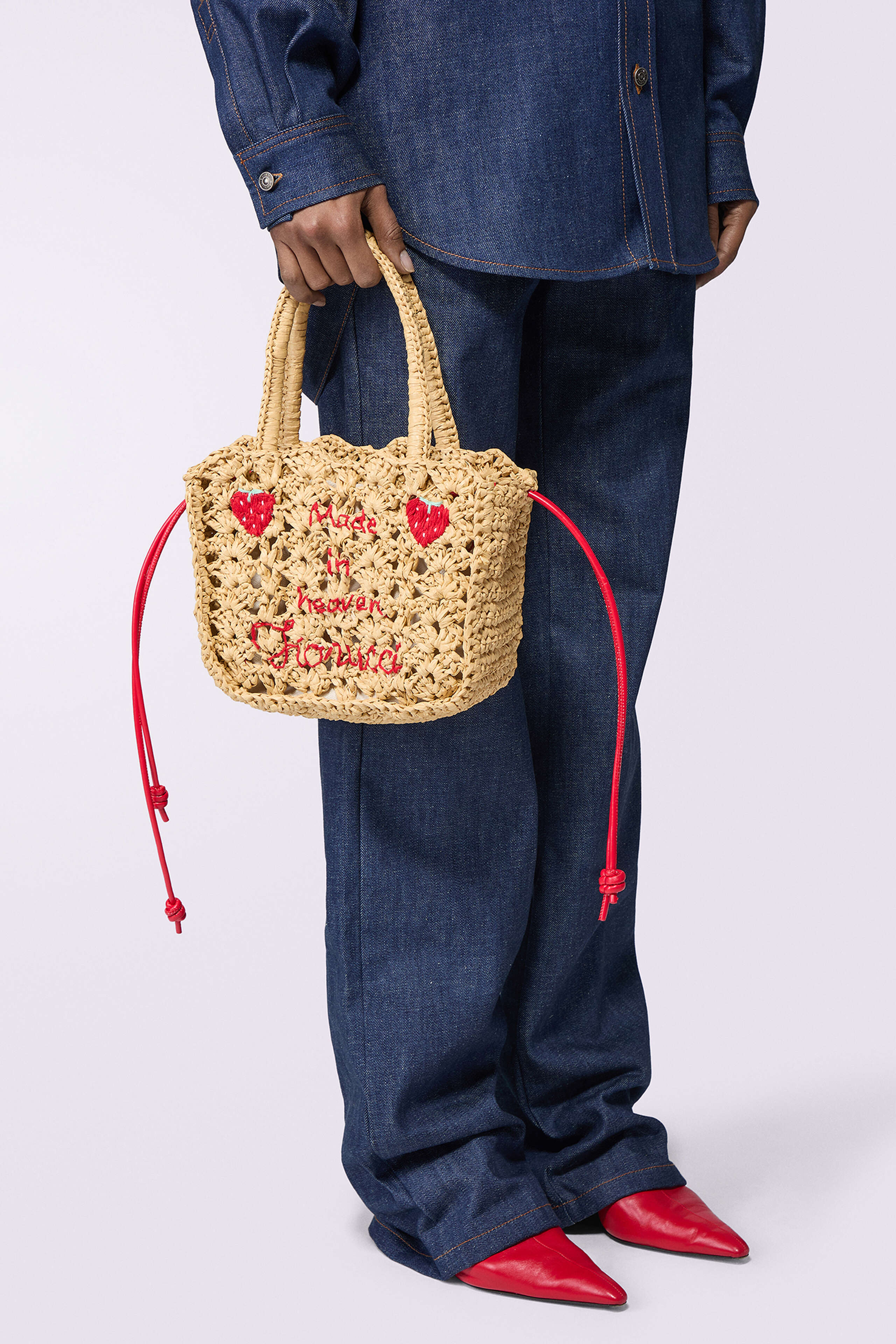 Fiorucci Official Online Store | Made in Heaven Raffia Mini Bag Multi ...